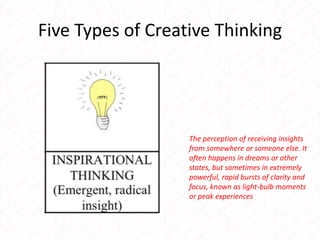 Workshop 4 - WHAT - Creative thinking | PPTX