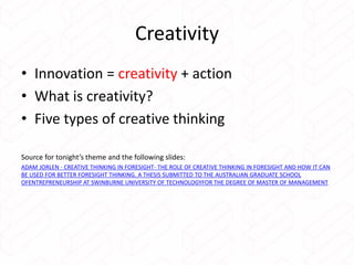 Workshop 4 - WHAT - Creative thinking | PPTX
