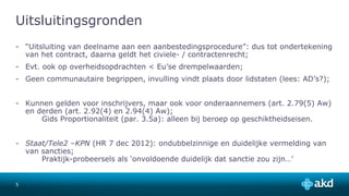 Uitsluiten (of niet)? | PPT