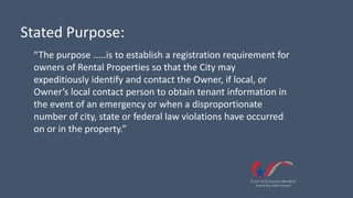 Rental Registration | PPTX