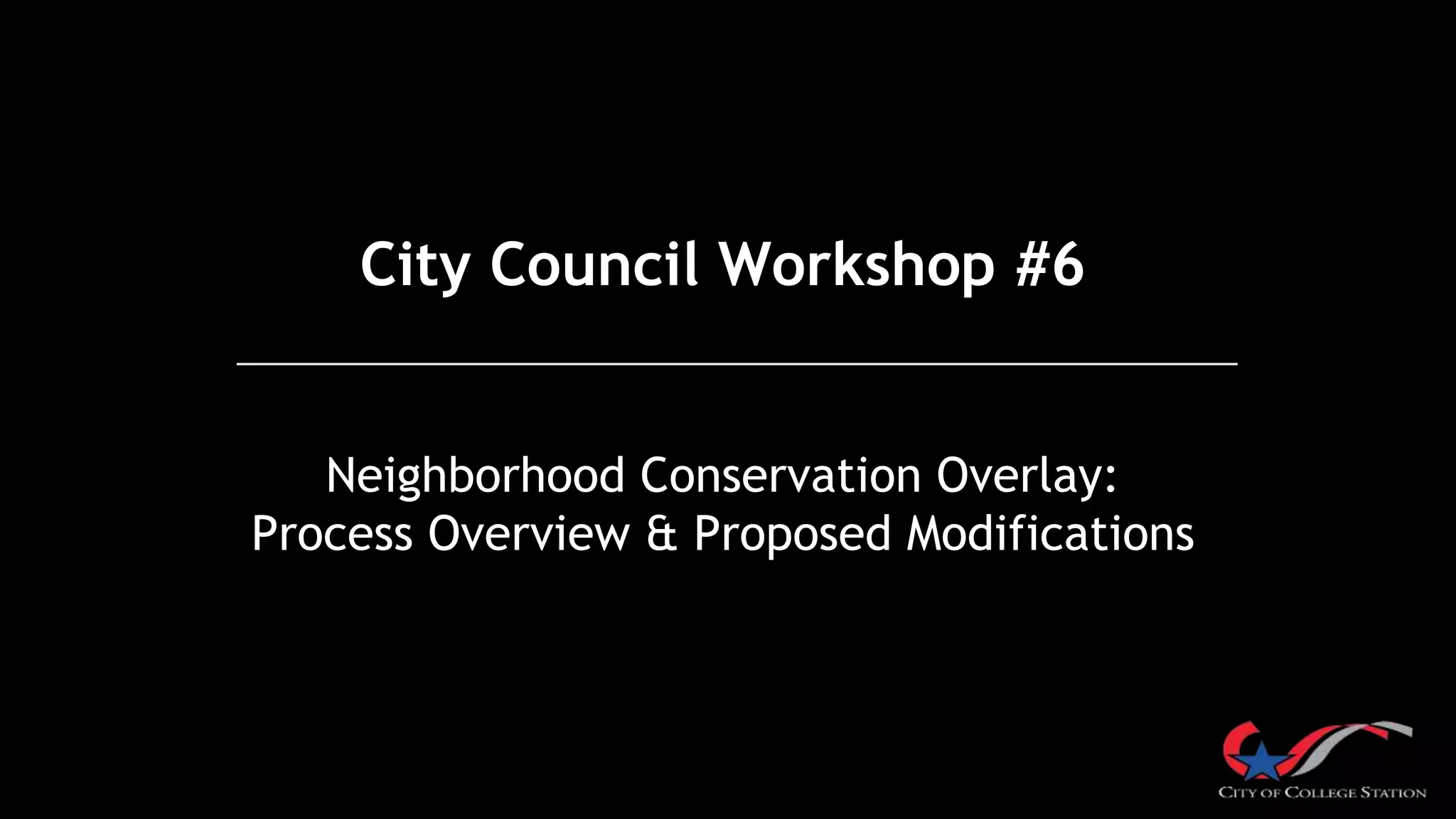 Neighborhood Conservation Overlay | PPTX