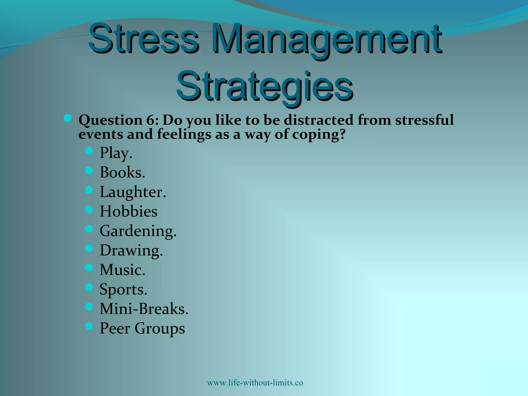 Workshop 6 SMART goal setting for stress reduction | PPT