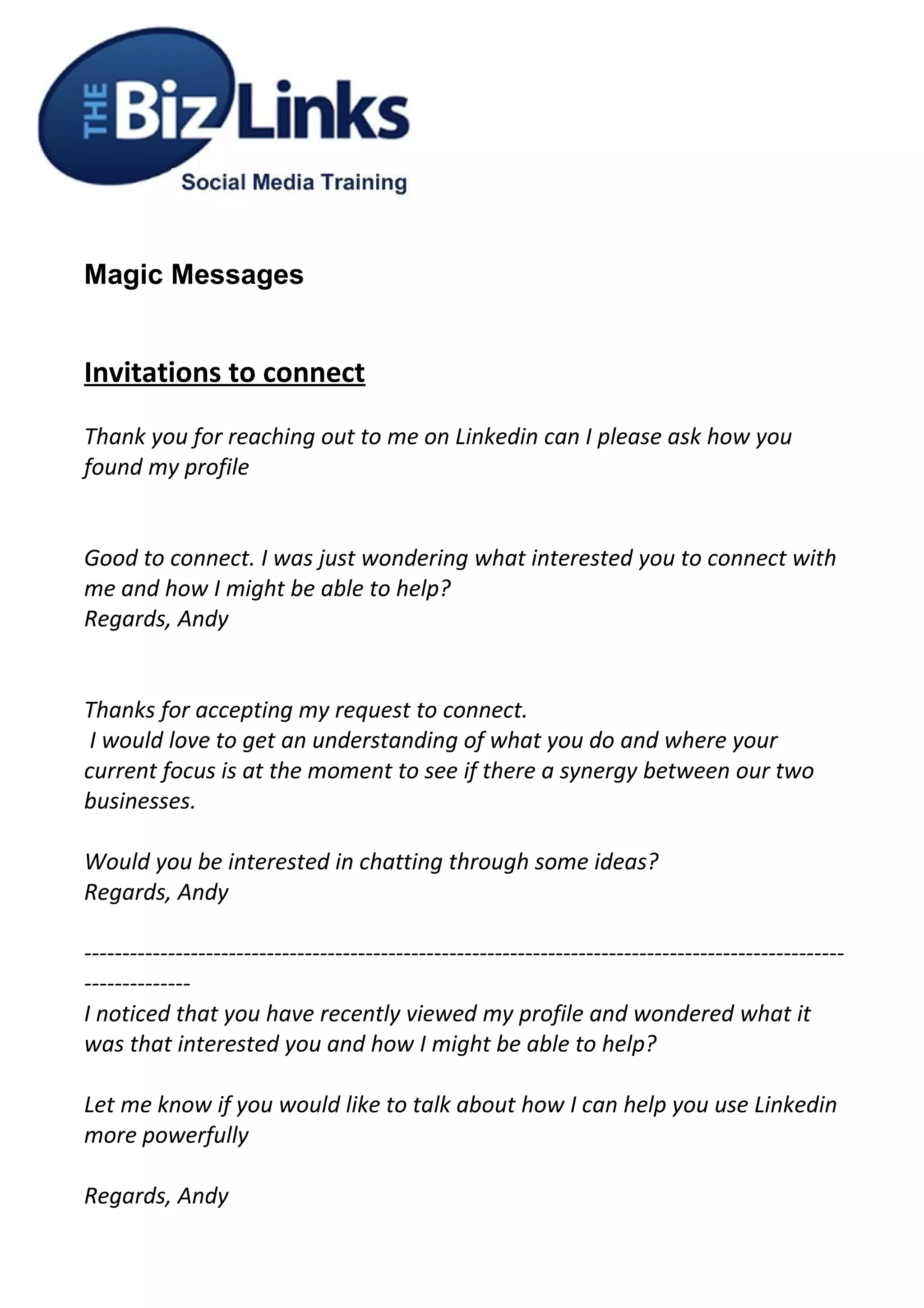 Linkedin Workshop action sheets | PDF