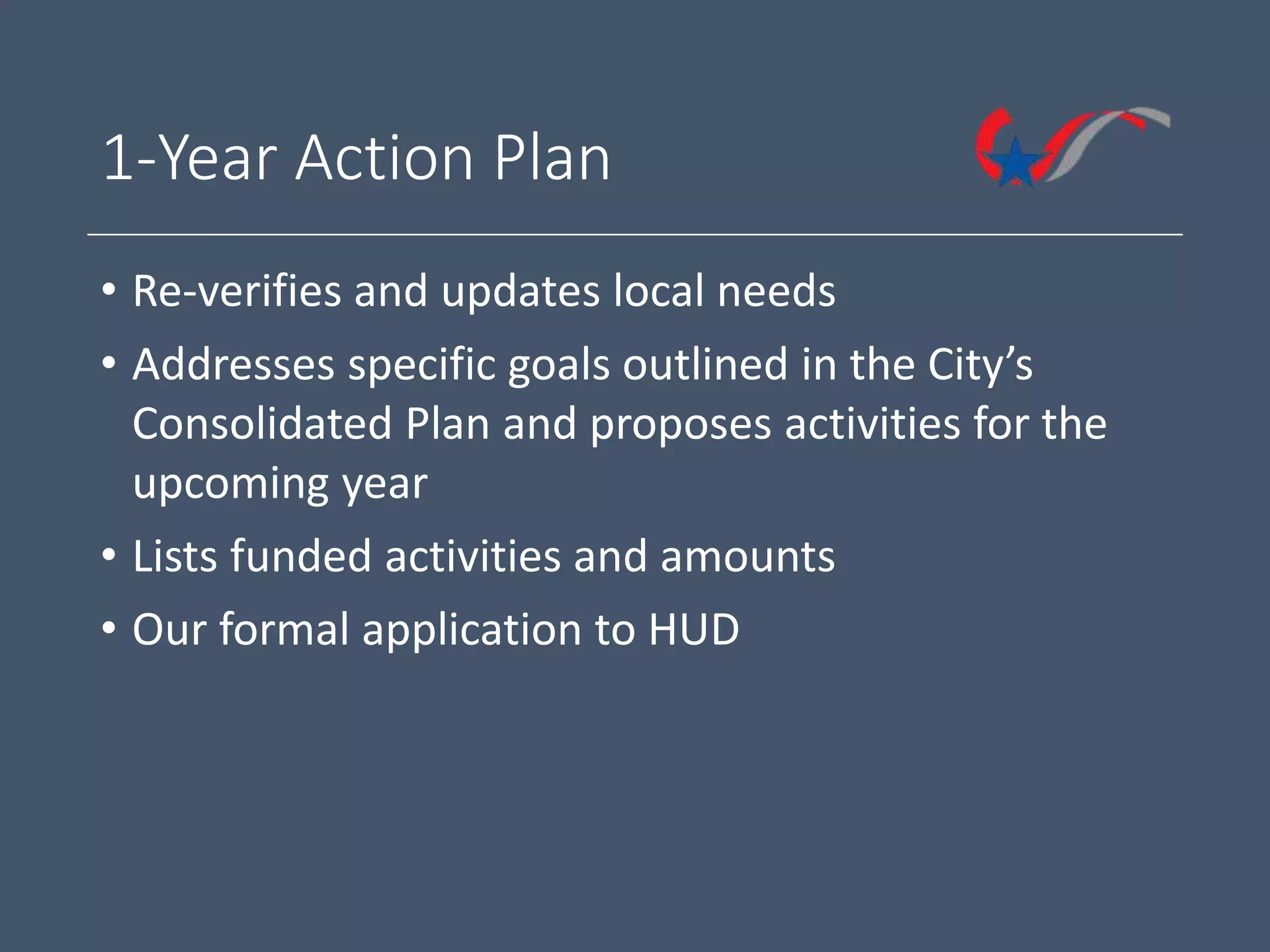 Community Development Consolidated Plan, Action Plan & Budget | PPT