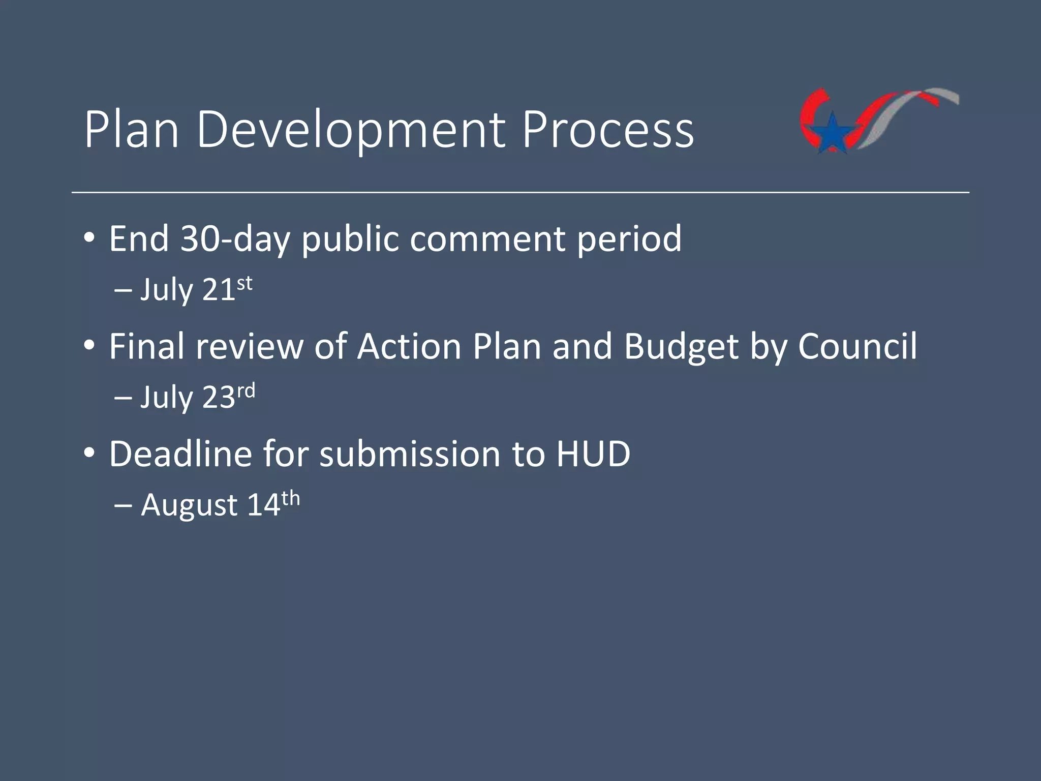 Community Development Consolidated Plan, Action Plan & Budget | PPT