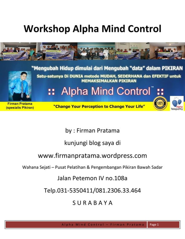 Workshop alpha mind control | PDF