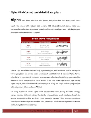Workshop alpha mind control | PDF