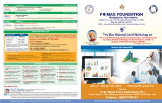 Research Workshop at Madurai | PDF | Business | Business and Finance