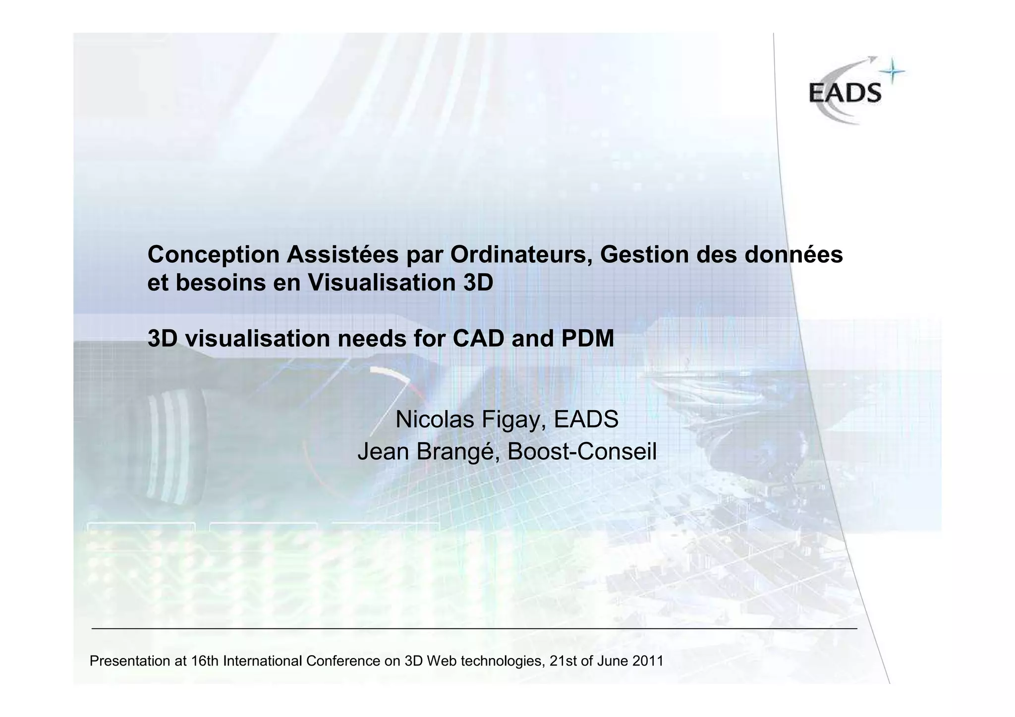 3D visualisation needs for CAD and PDM | PDF
