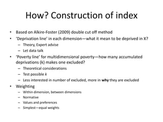 Workshop constructing social exclusion index | PPTX