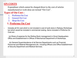 Workshop costing elements | PPTX