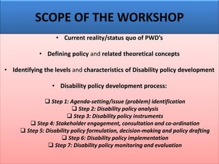 Drafting and Implementing a Disability Policy | PPT