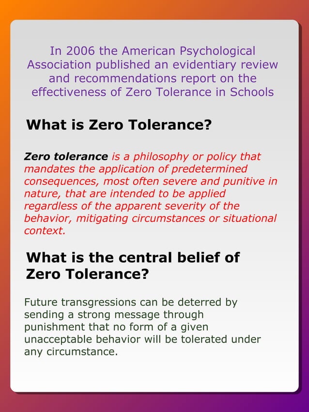 Restorative Practices vs. Zero Tolerance | PPT