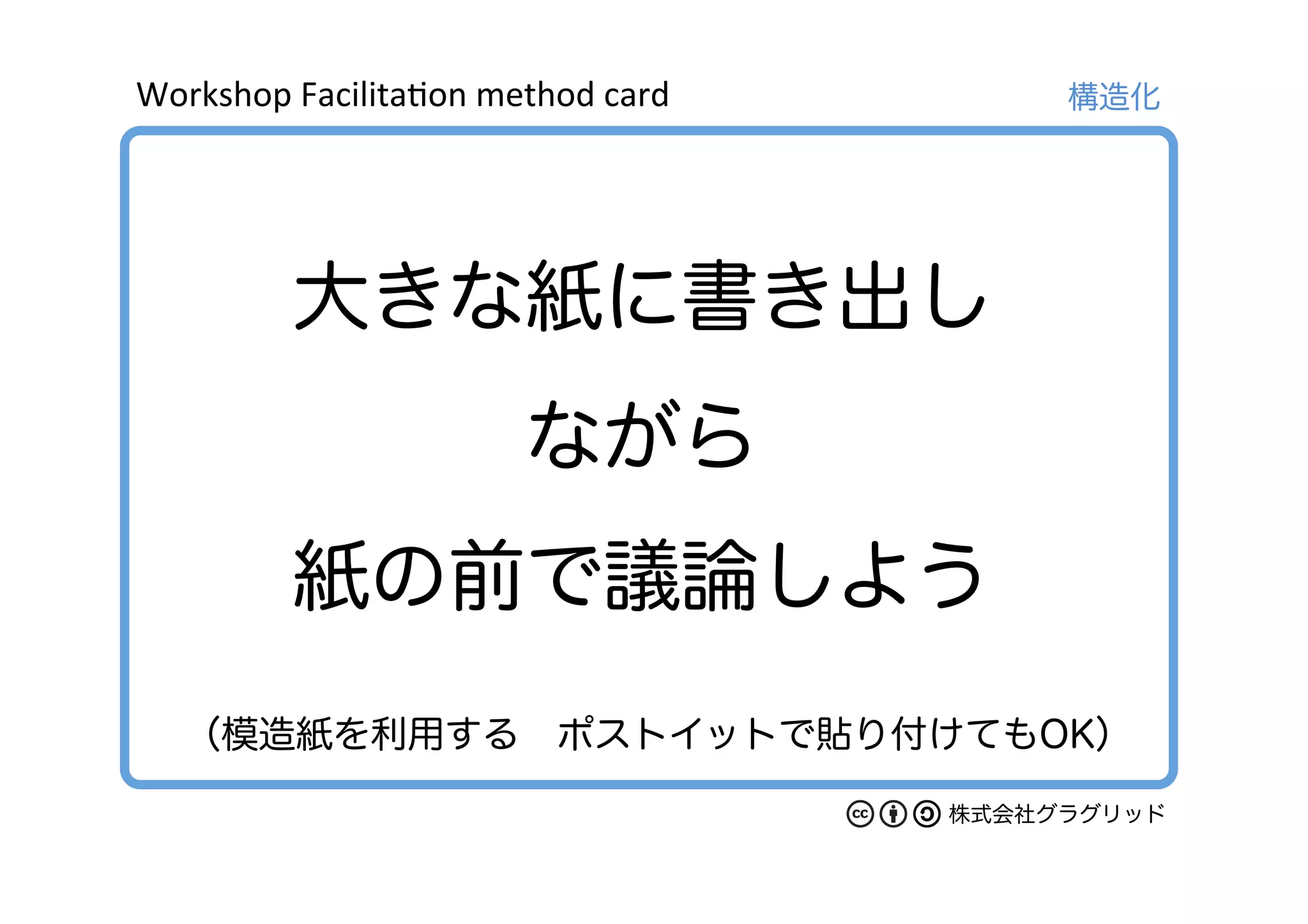 Workshop facilitation method card | PPT