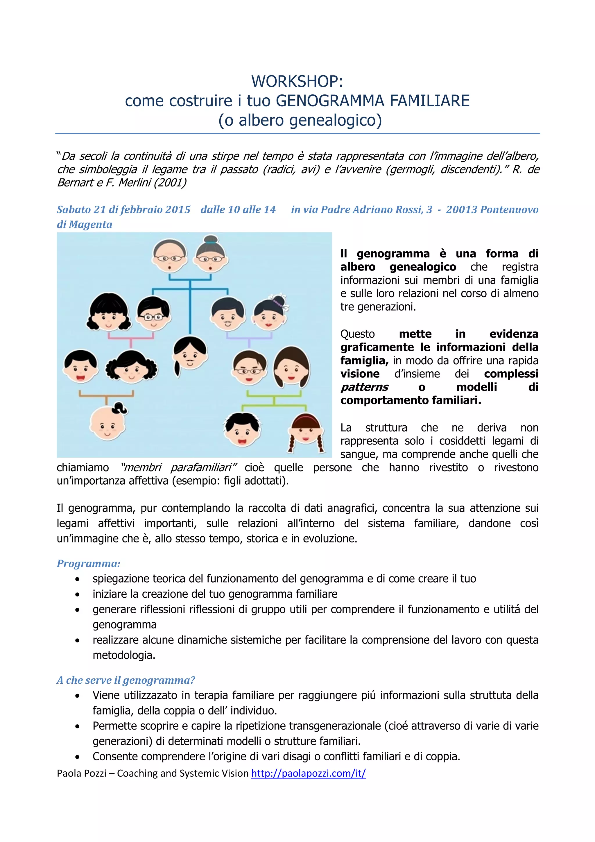 Workshop genograma familiar | PDF