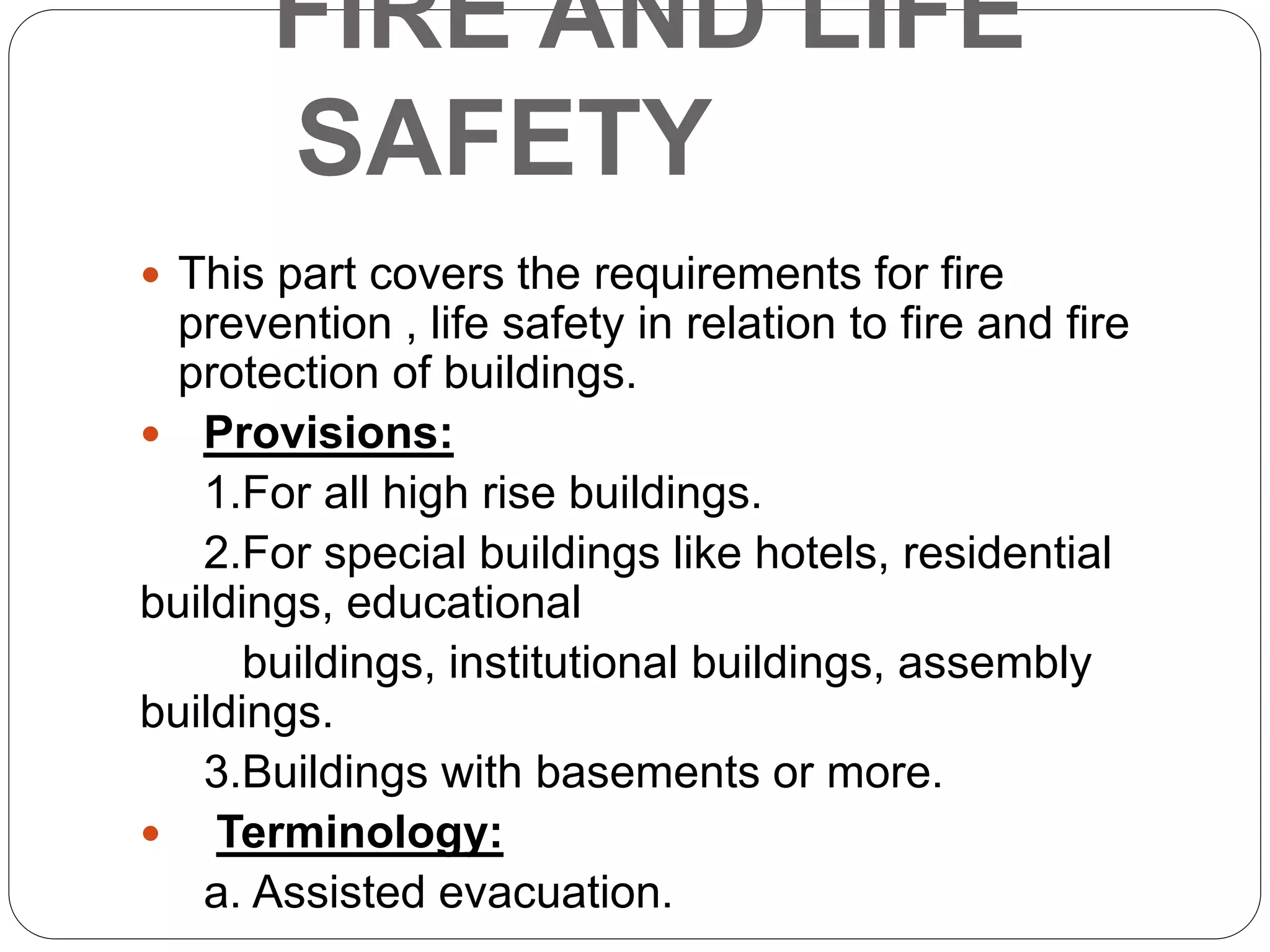 Fire Safety and Building Materials | PPTX