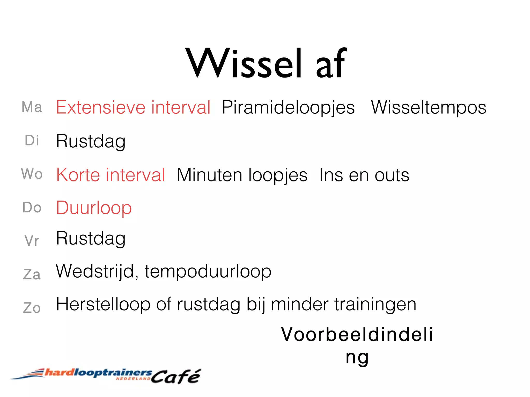 Workshop HLT café loopschema's voor recreanten | PPT