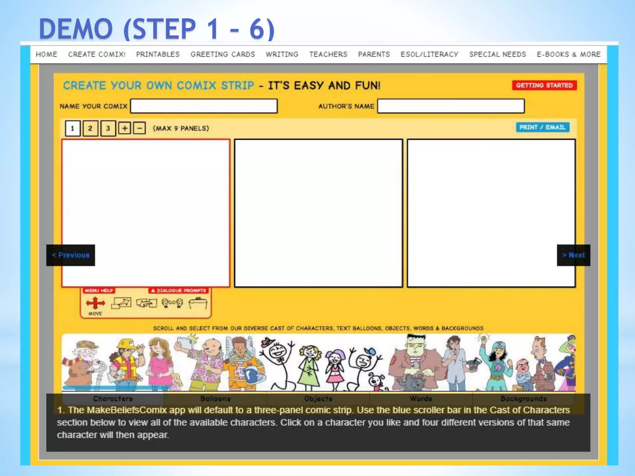 Make Belief Comix for Narrative Writing | PPTX