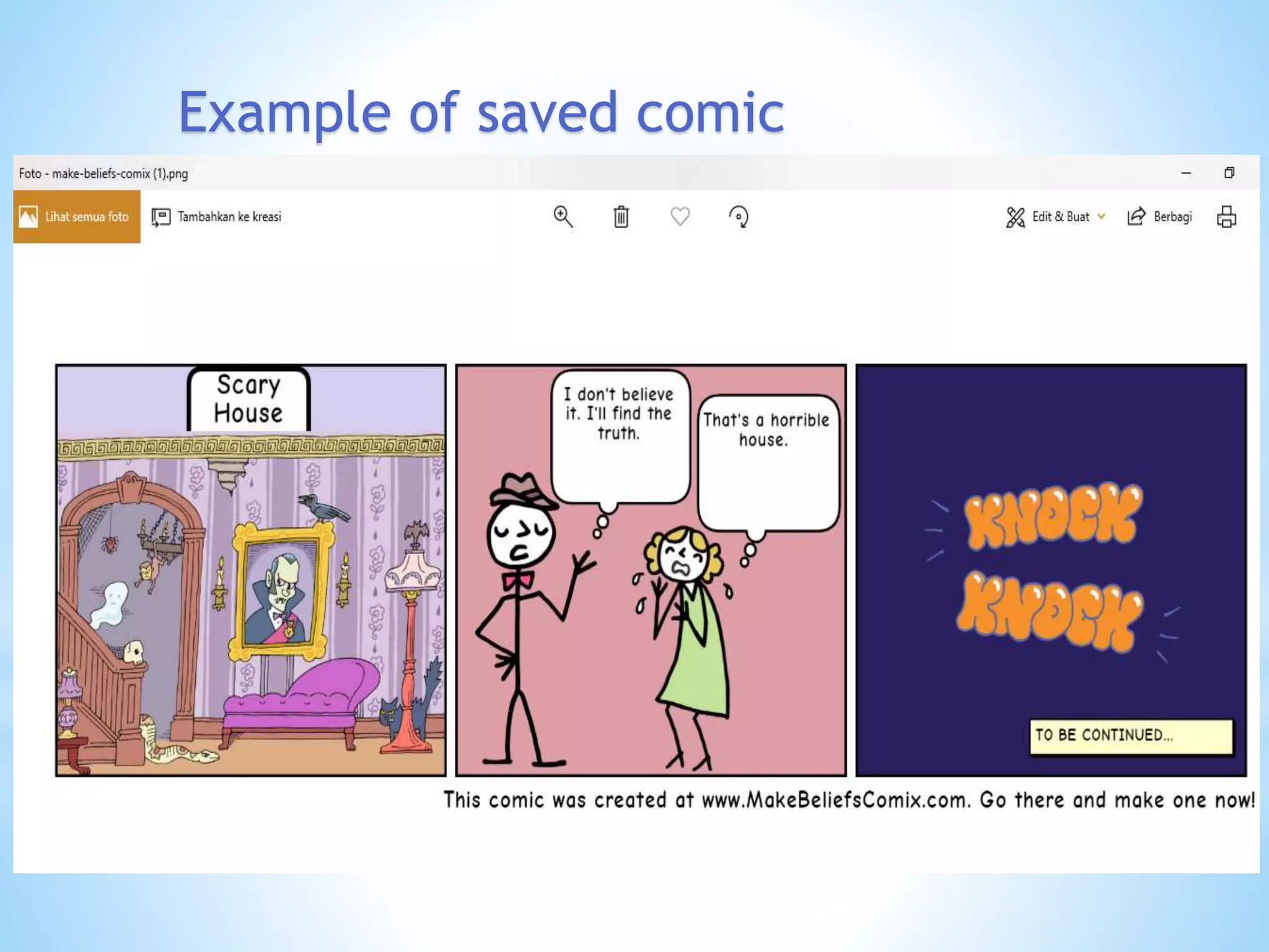 Make Belief Comix for Narrative Writing | PPTX