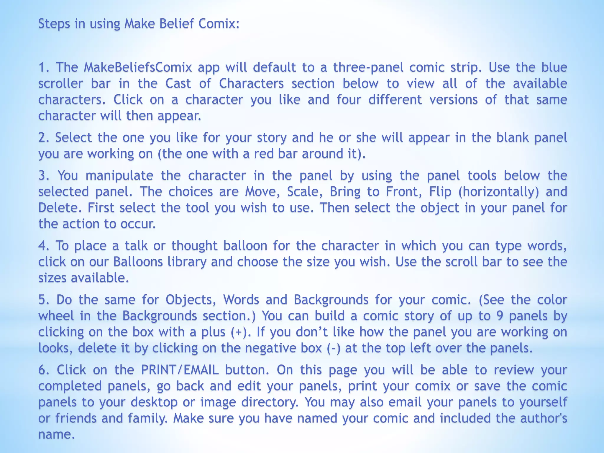 Make Belief Comix for Narrative Writing | PPTX