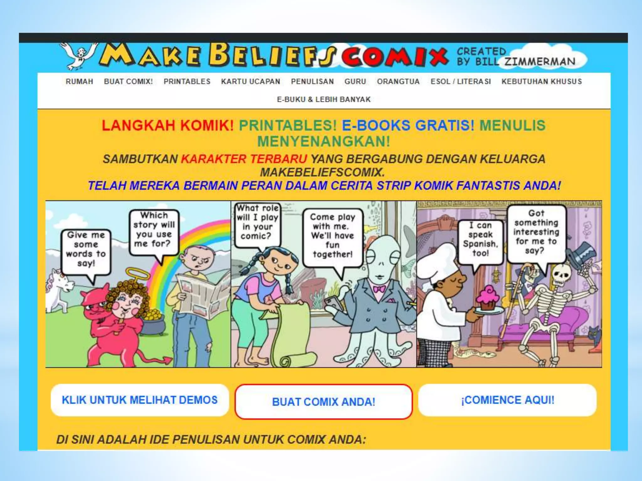 Make Belief Comix for Narrative Writing | PPTX