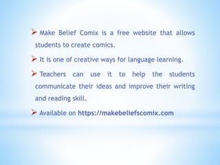 Make Belief Comix for Narrative Writing | PPTX