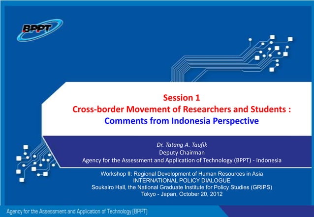 Comments from Indonesia Perspective on "Cross-border Movement of ...