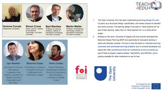 Applying and translating learning design and analytics approaches in ...