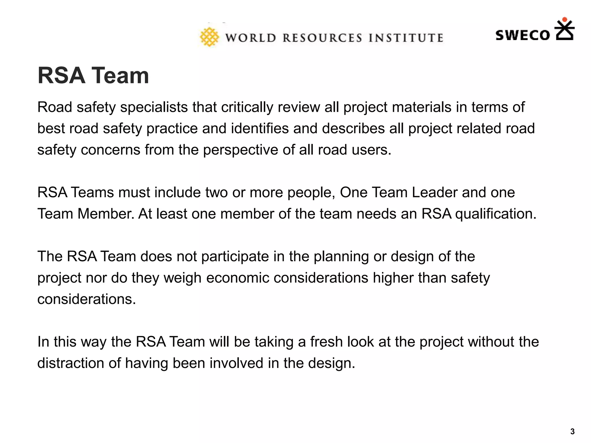Road Safety Audit and Inspection (RSA) | PPTX