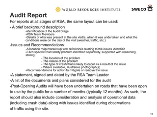 Road Safety Audit and Inspection (RSA) | PPTX