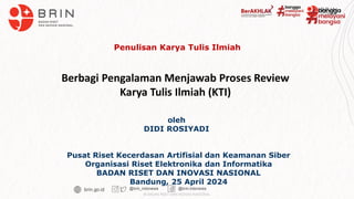 Berbagi Pengalaman Menjawab Proses Review KTI | PDF