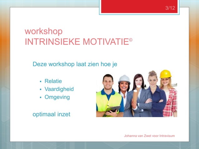 Workshop intrinsieke motivatie | PPT