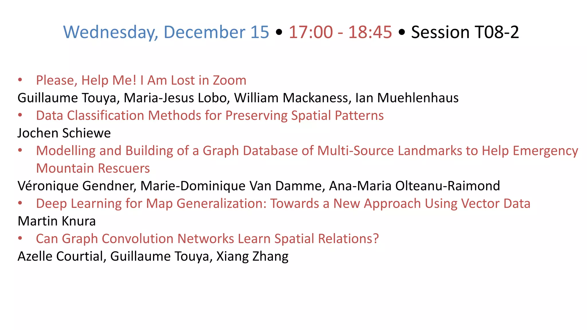 introduction of the 24th ICA Workshop on map generalisation | PPT