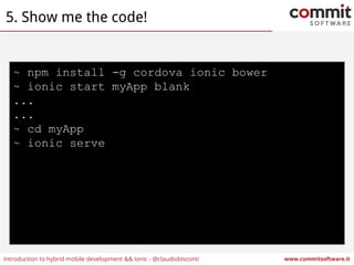 Intro to Hybrid Mobile Development && Ionic | PPTX | Computer Software and Applications | Computing