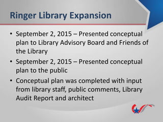 Ringer Library Expansion | PPTX