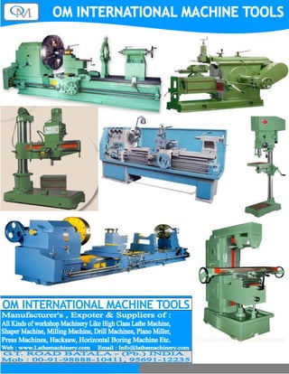 WORKSHOP MACHINERY CATALOUGE | PDF