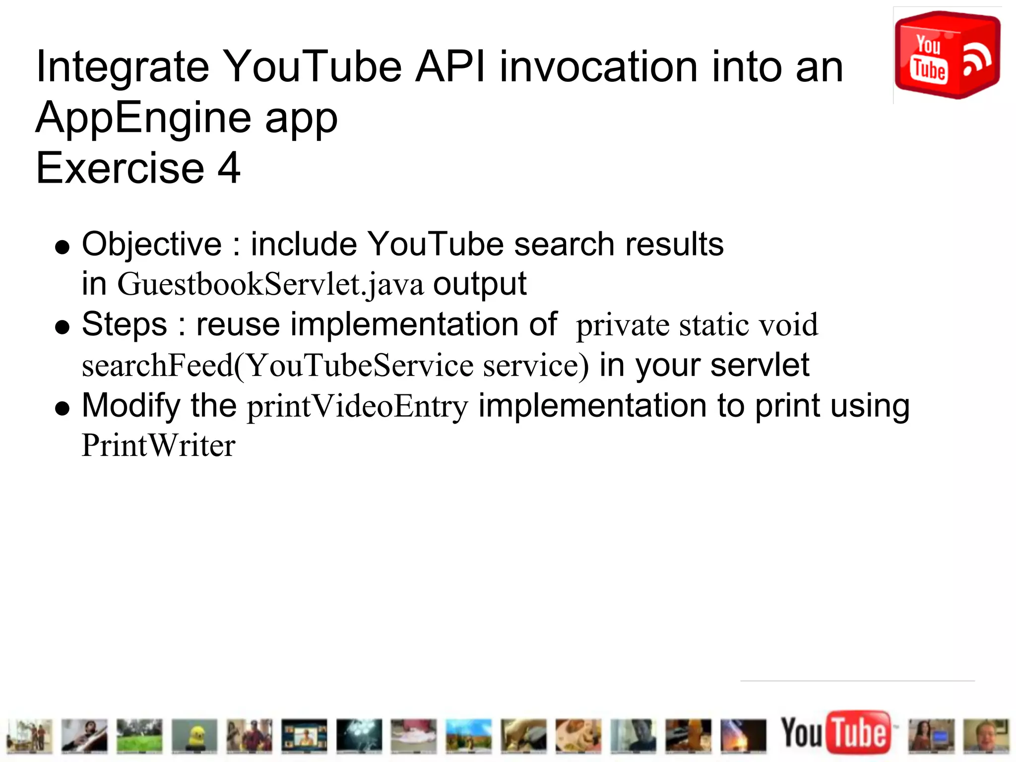 YouTube APIs Workshop | PPT
