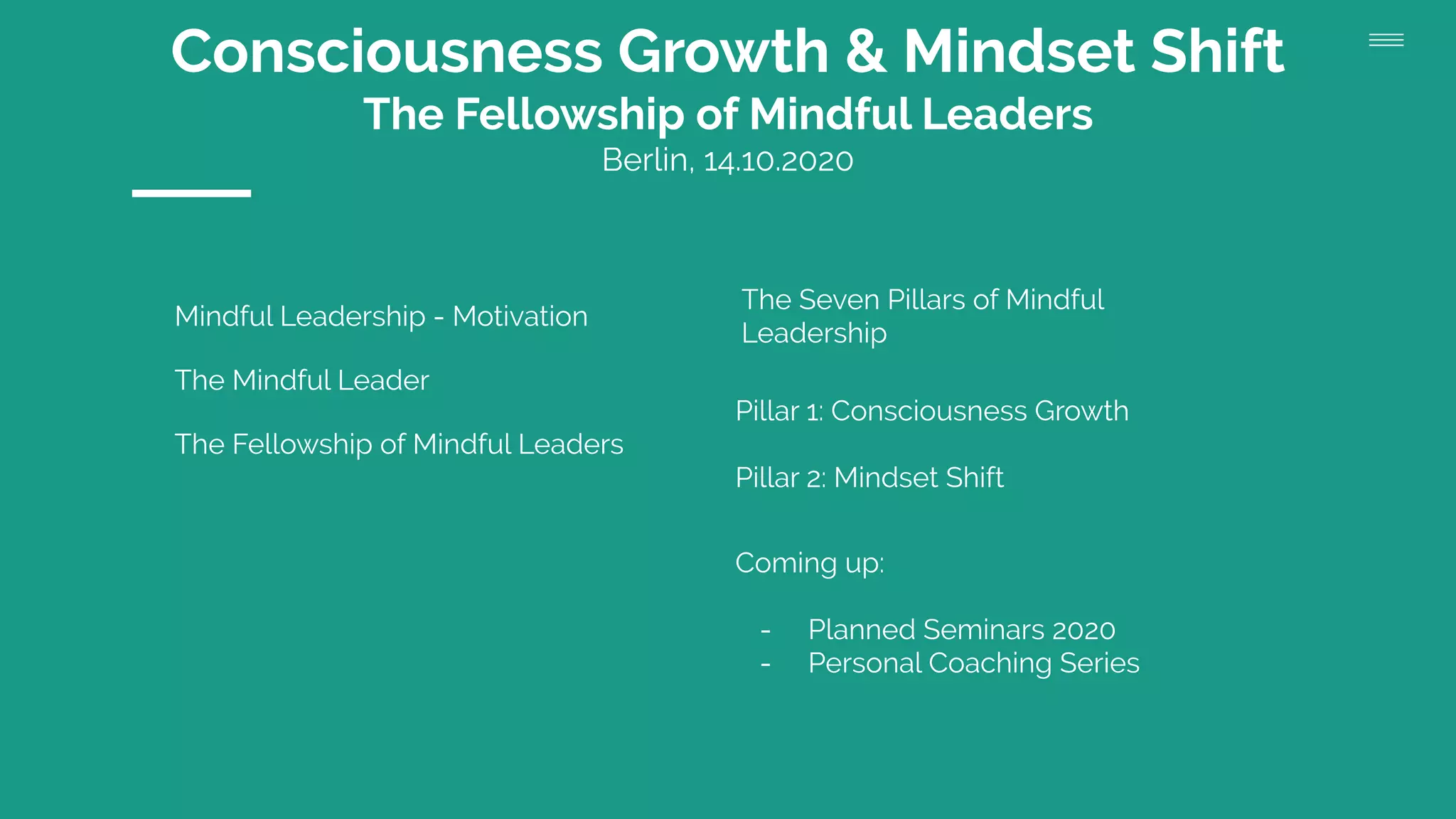 Workshop Consciousness Growth & Mindset Shift | PPT