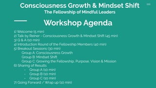 Workshop Consciousness Growth & Mindset Shift | PPT