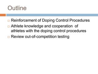 The Doping Control Process | PPTX