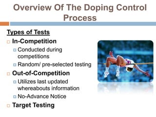 The Doping Control Process | PPTX