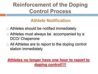 The Doping Control Process | PPTX