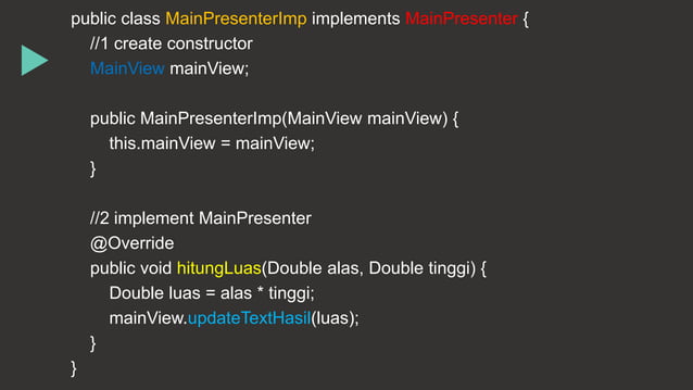 Workshop MVP Android Pattern | PPT