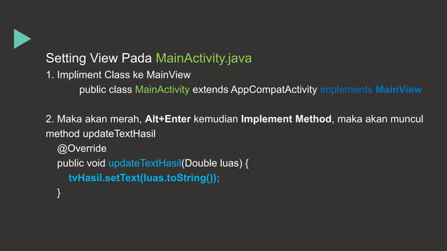 Workshop MVP Android Pattern | PPT