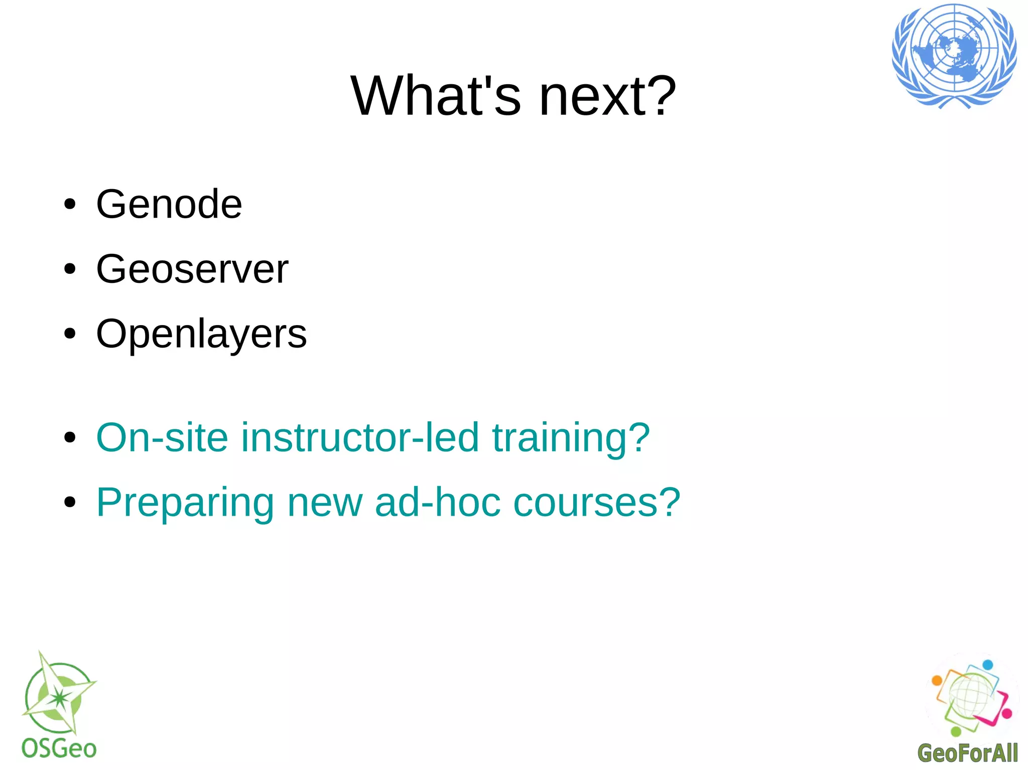 UN Open GIS Capacity Building | PPT