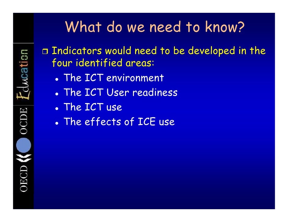 Workshop Of Ict Indicators In Education Ocde
