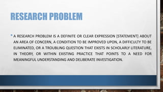 Overview on writing research problem,introduction & background of the ...