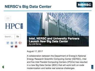 NERSC, AI and the Superfacility, Debbie Bard | PPT