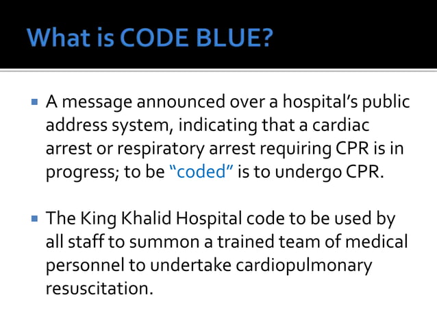 Code Blue | PPT
