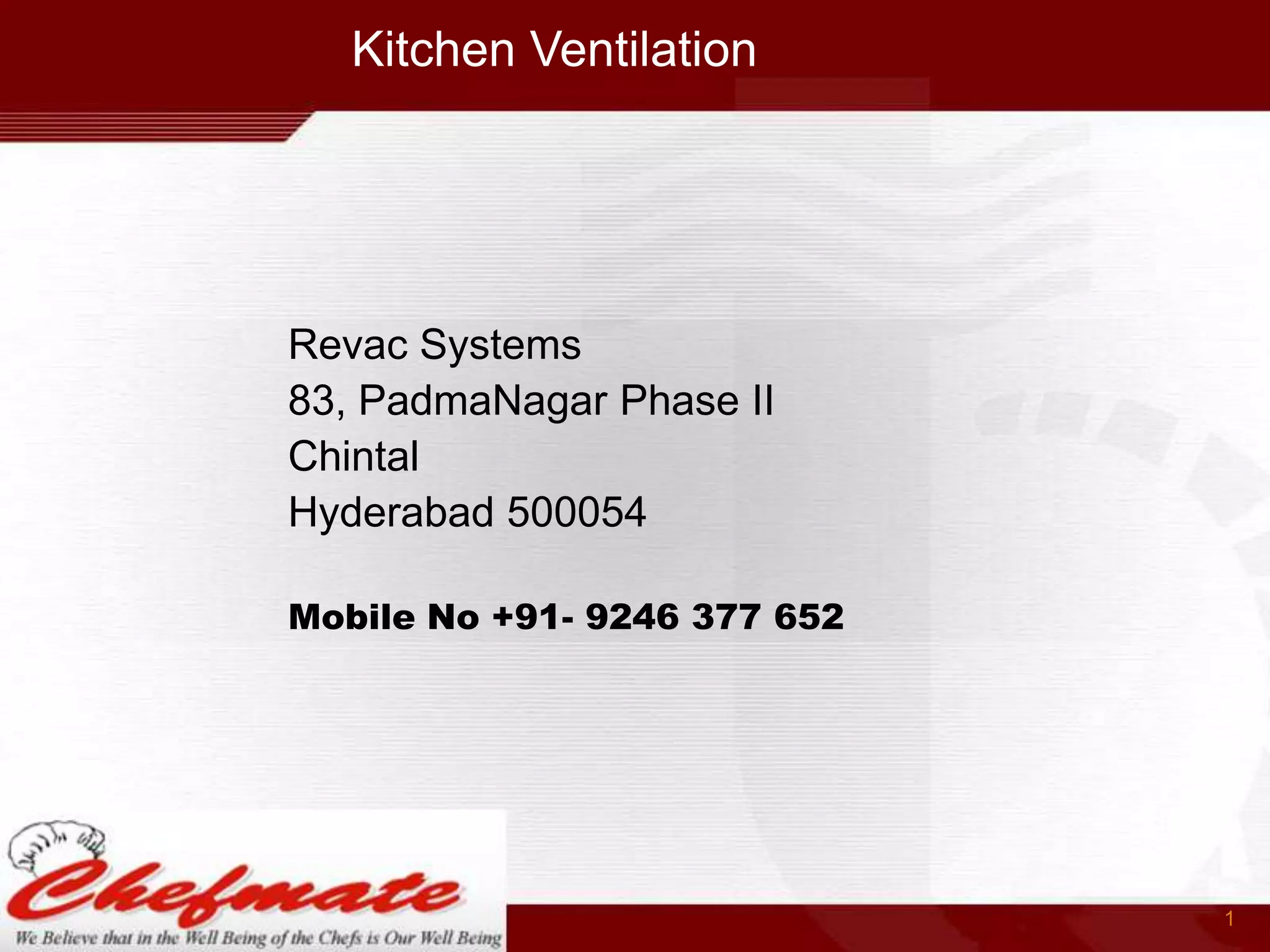 Kitchen Exhaust India | PPTX